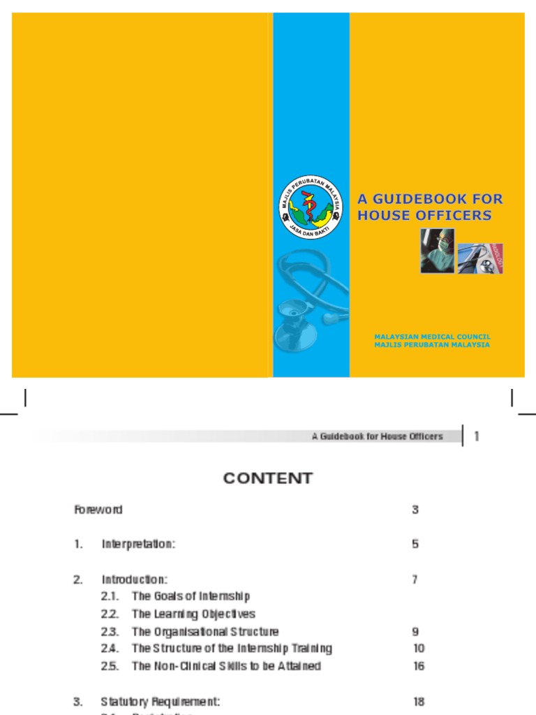 A Guidebook For House Officers HO Internship Intern Malaysia | PDF ...