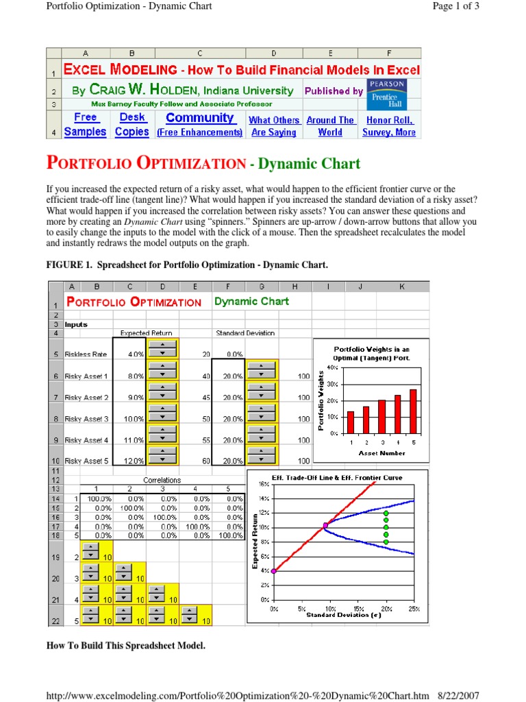 Dynamic Portfolio Optimization Chart | PDF | Modern Portfolio Theory ...
