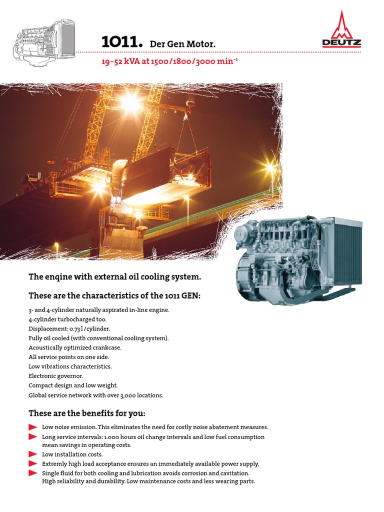 Diesel-Engine-Genset-Engine-M-1011F Deutz | PDF | Lubricant | Engines