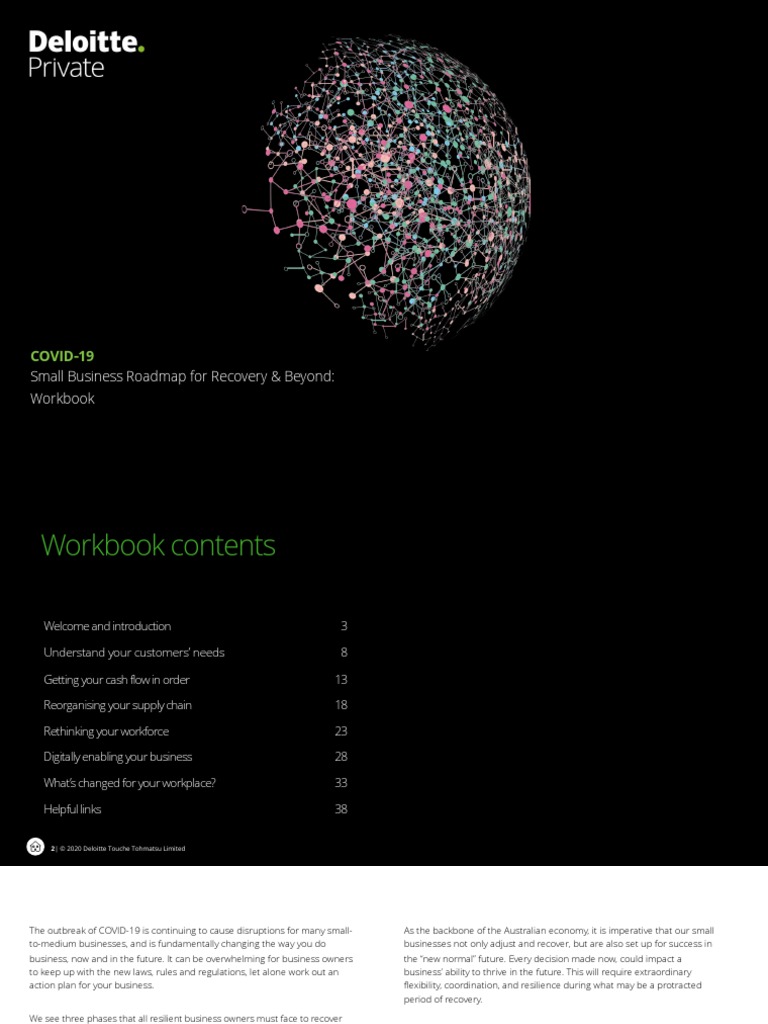 Au Deloitte Small Business Roadmap For Recovery and Beyond Workbook ...