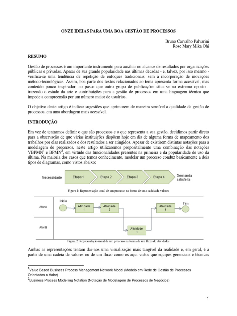 Onze Ideias para Uma Boa Gestao de Processos | PDF | Qualidade (negócios) | Tempo