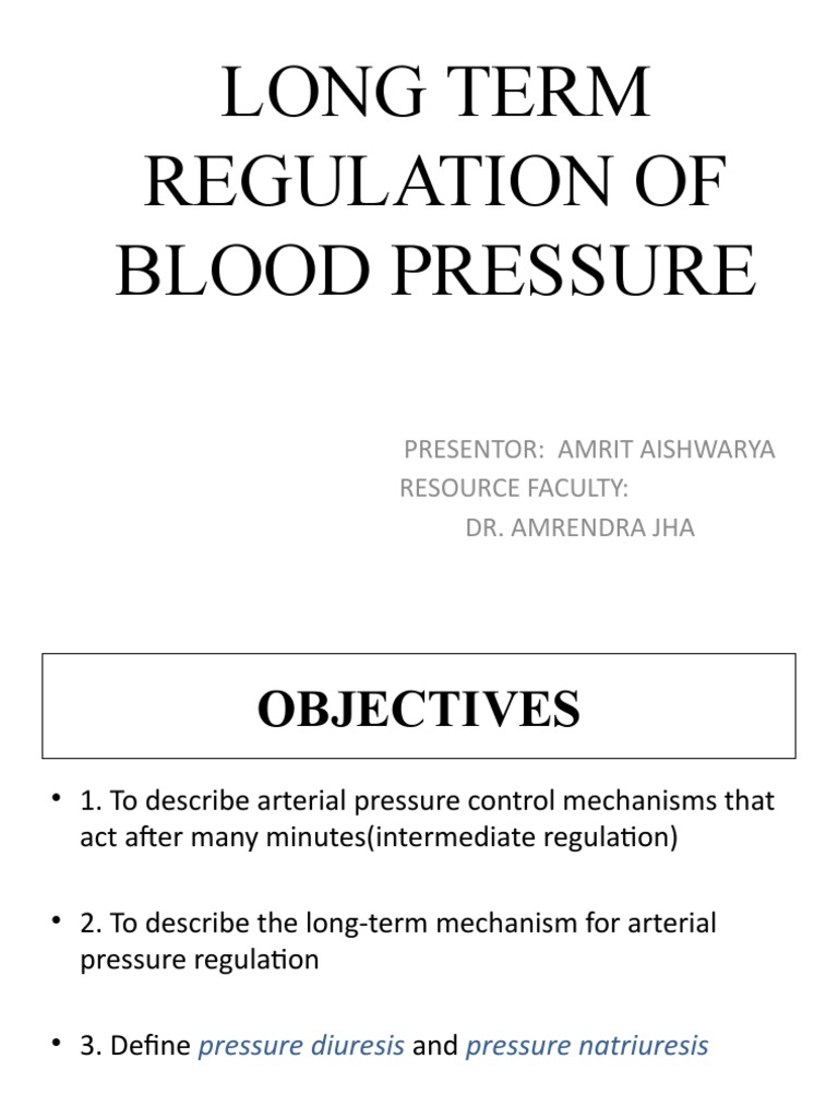 2long Term Regulation of Blood Pressure | PDF | Angiotensin | Glands