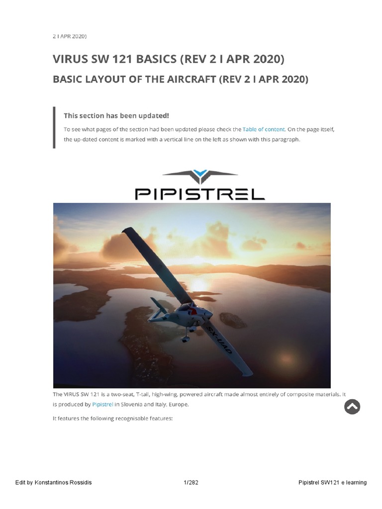 Pipistrel SW 121 e Learning 2020 | PDF | Business