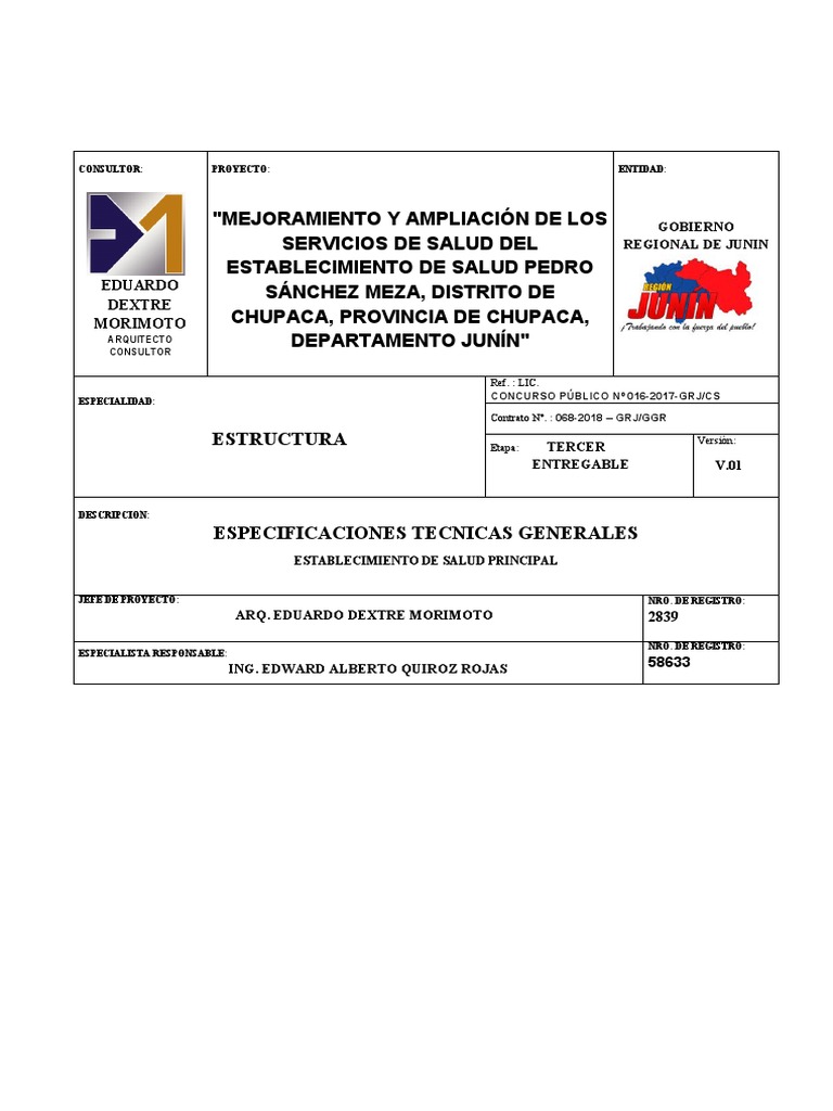 Ee - Tt. Generales Principal | PDF | Contratista general | Arquitecto