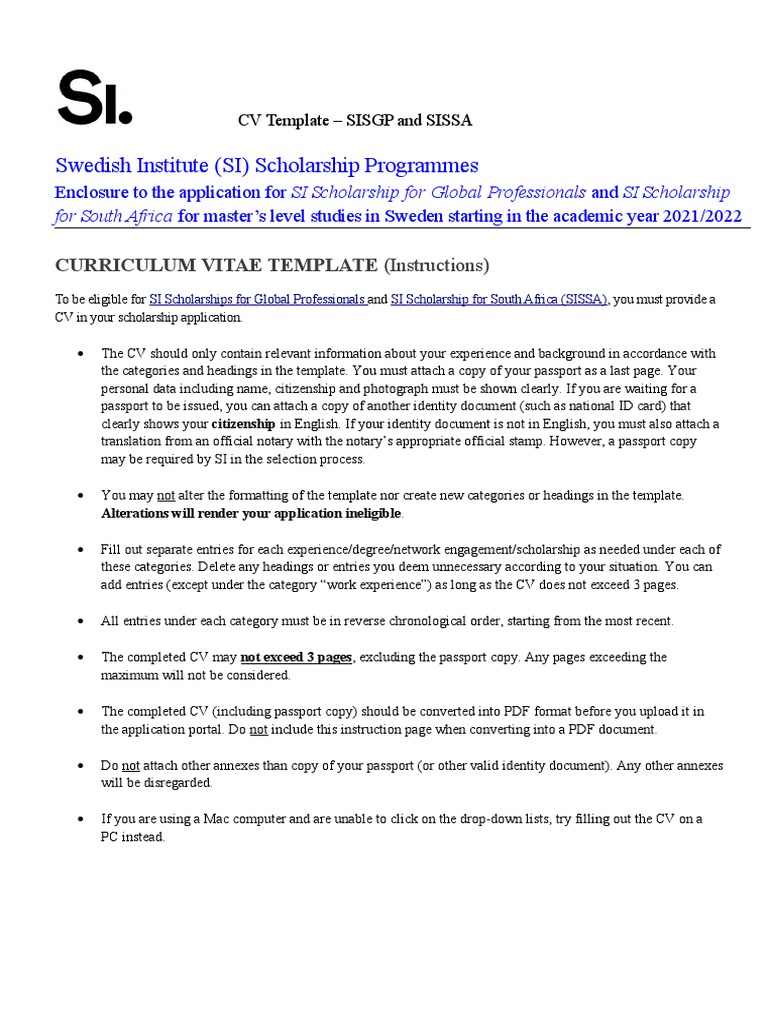 Motivation Letter Form Sisgp Sissa 2021 2022 PDF Sweden, 58% OFF