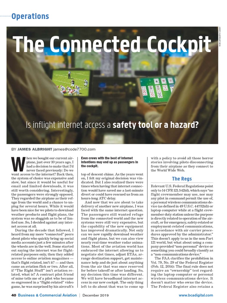 The Connected Cockpit: Is Inflight Internet Access A Safety Tool or A ...