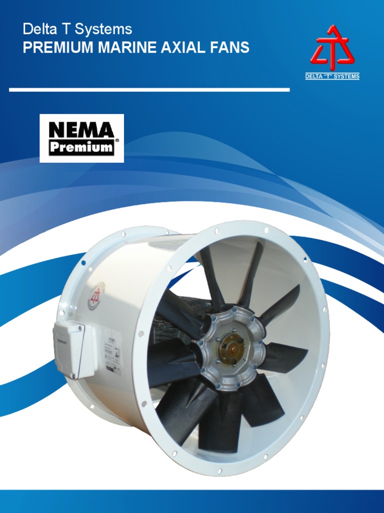 Premium Marine Axial Fans: Delta T Systems | PDF | Electric Motor | Engines