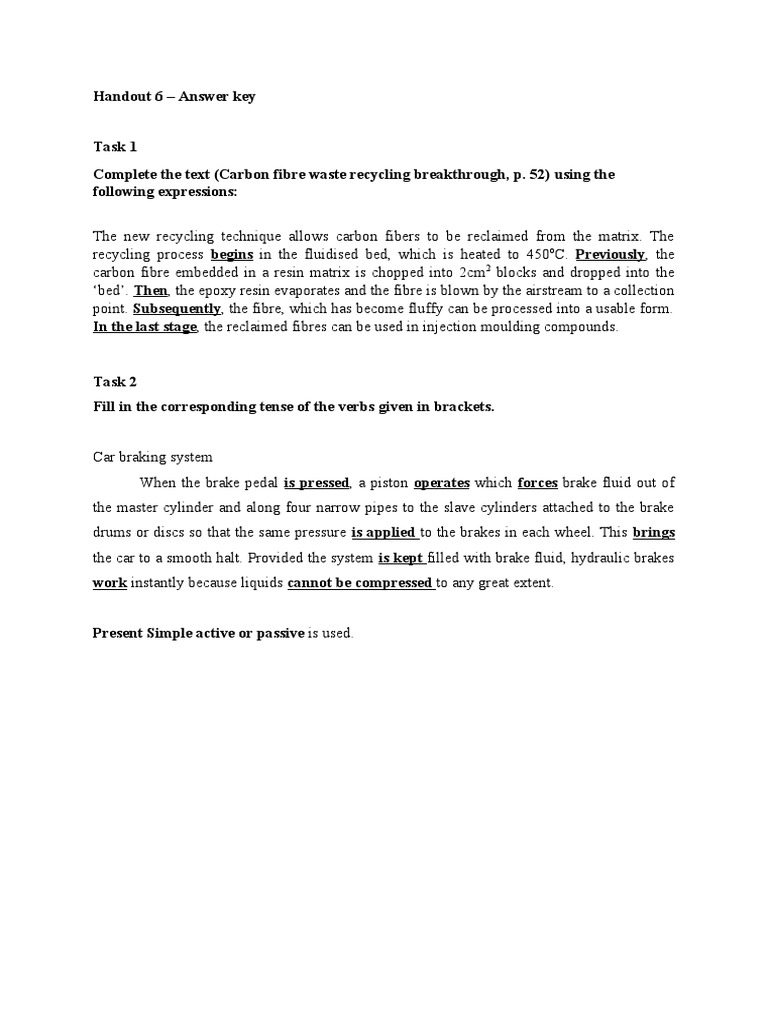 Handout 6 - Answer Key | PDF