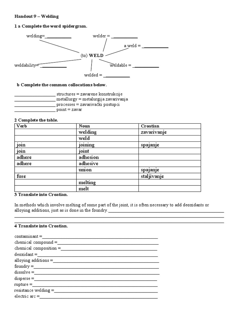 Handout 9 - Welding | PDF
