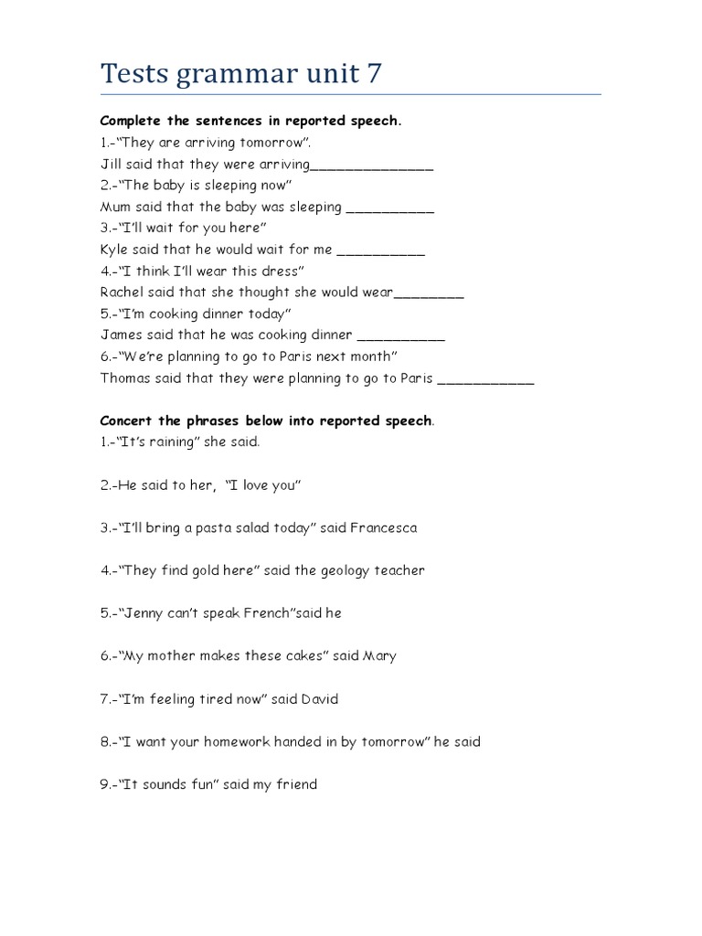 ADvanced ENglish in Use 2 Tests Grammar Unit 7 | PDF