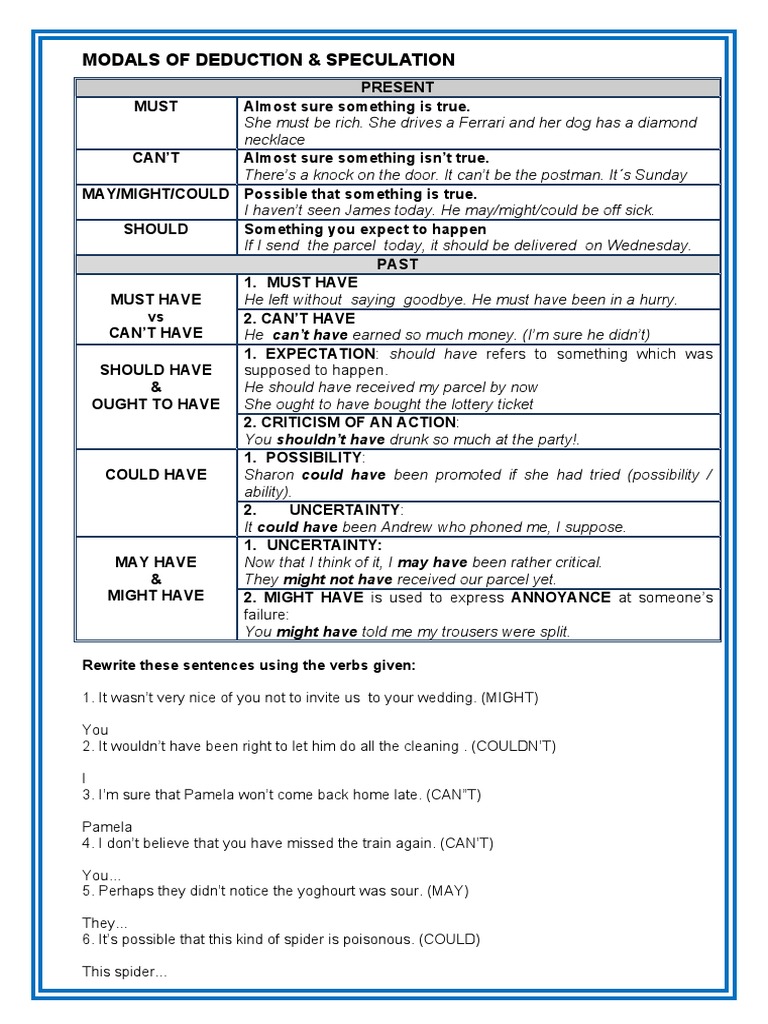 Modals of Certainty and Speculation | PDF | Syntax | Linguistic Morphology