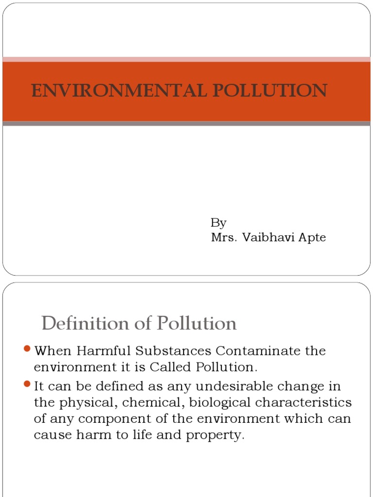 Lecture - 6 - Environmental Pollution | PDF | Air Pollution | Water ...