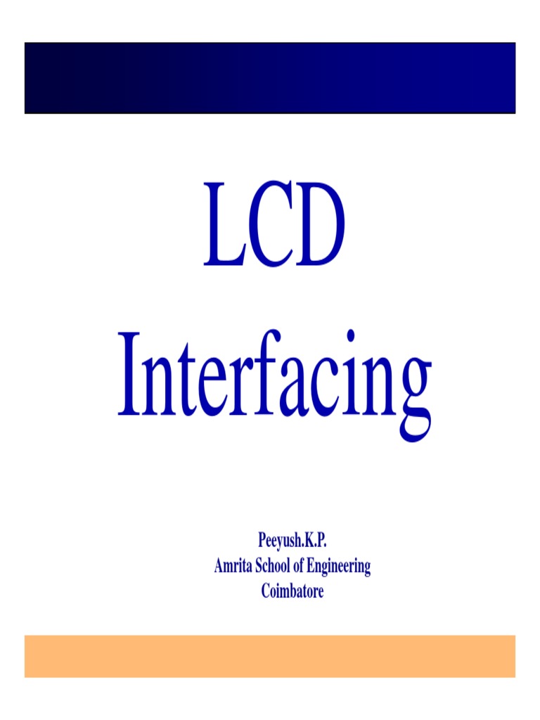 LCD Interfacing PDF | PDF | Cursor (User Interface) | Computer Data