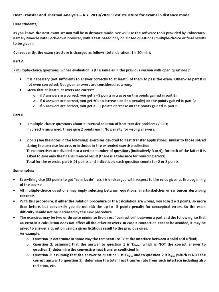 Heat Transfer and Thermal Analysis - A.Y. 2019/2020: Test Structure For ...
