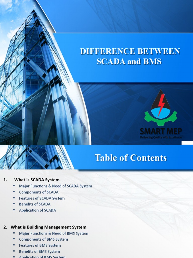 Difference Between SCADA and BMS | PDF | Scada | Programmable Logic Controller