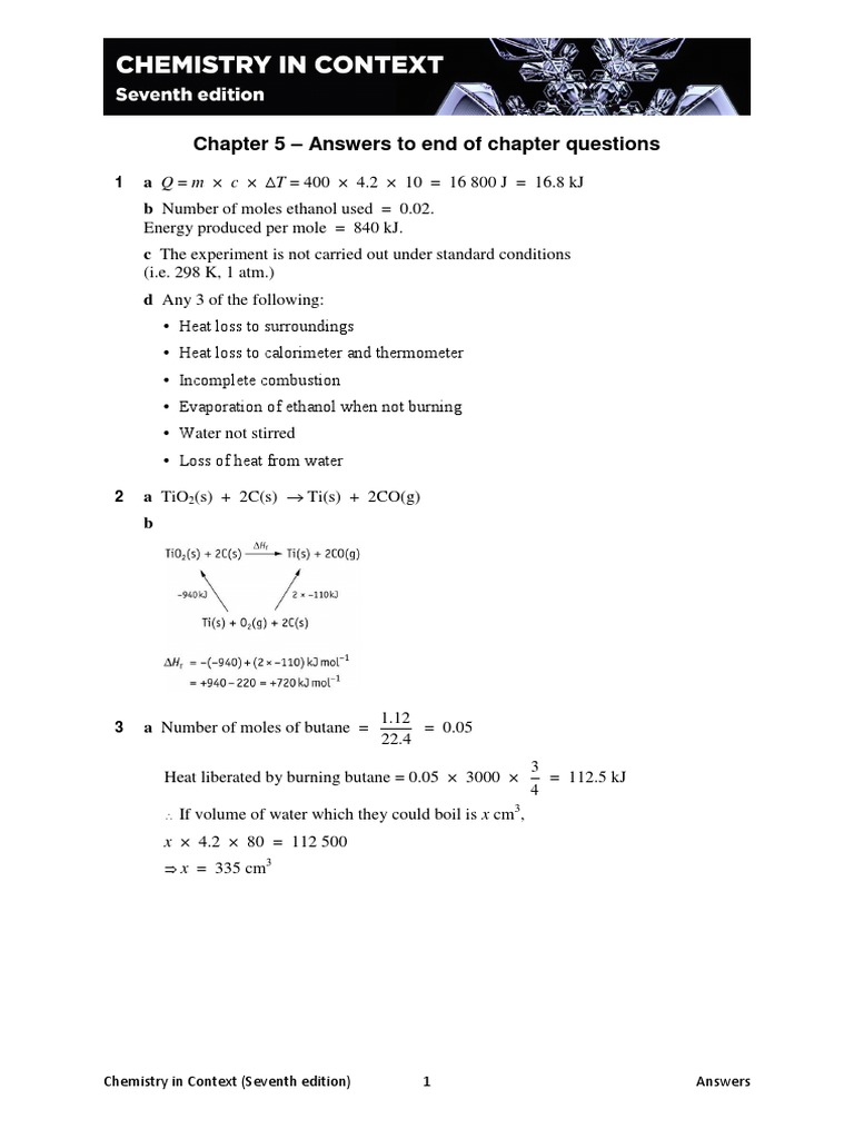 Cic7ed ch5 Eq Answers | PDF | Solvation | Ion