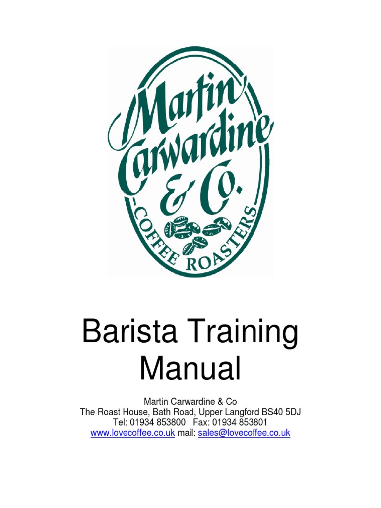 Barista Training Manual | PDF | Drink | Hot Drinks