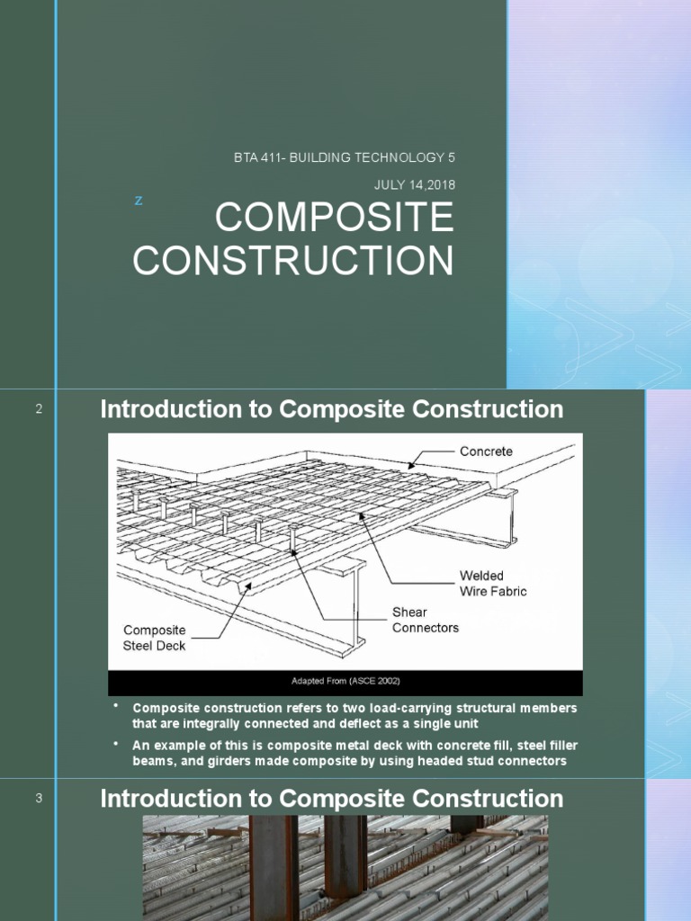 Lesson 2 - Composite Construction | PDF | Beam (Structure) | Welding