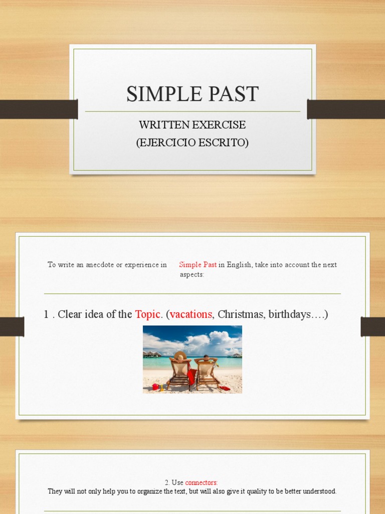 Simple Past - Written Exercise | PDF | Syntax | Syntactic Relationships