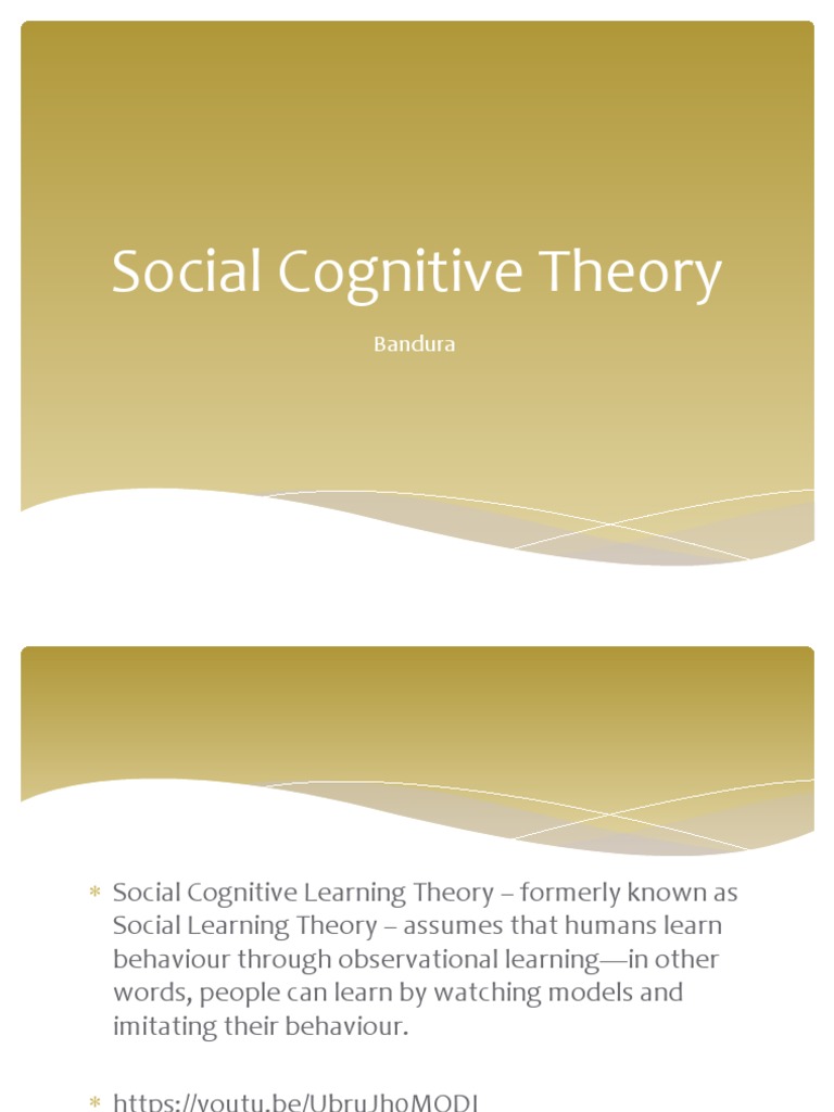 Social Cognitive Theory | PDF | Imitation | Aggression