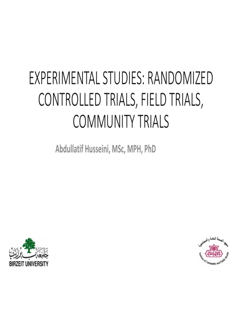 Experimental Studies: Randomized Controlled Trials, Field Trials, Community Trials | Download ...
