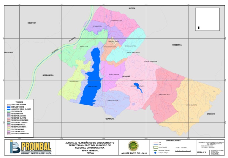 1 Mapa Veredal Rural Sesquile | PDF