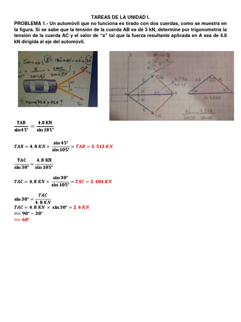 Tarea 1. Estatica | PDF