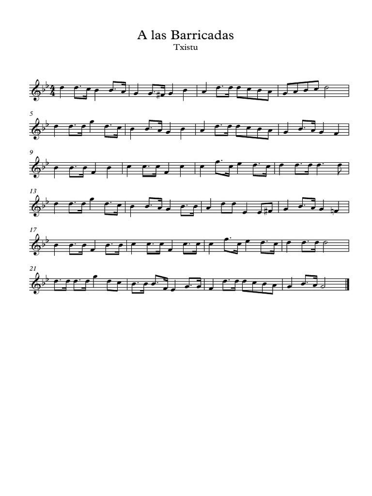 A Las Barricadas Txistu PDF | PDF