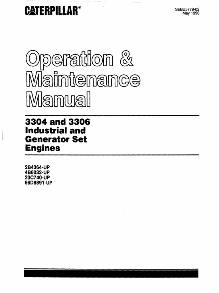 3304 and 3306 Industrial and Generator Engine Set Sebu5779-02 PDF | PDF
