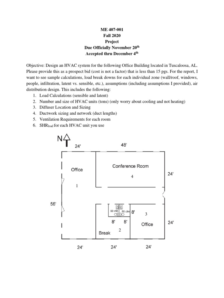 HVAC Project Instructions | PDF | Duct (Flow) | Building Insulation