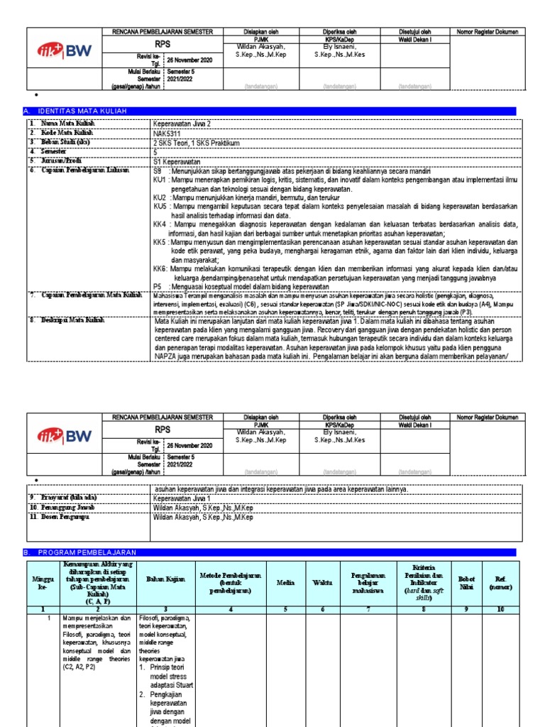 Format - RPS - Universitas Airlangga | PDF