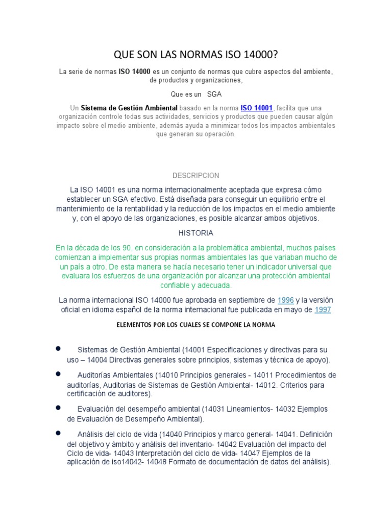 Presentacion Iso 14000 | PDF