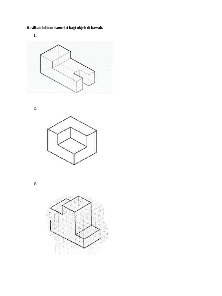 Latihan Lukisan Isometri 3 Dis 2020 | PDF