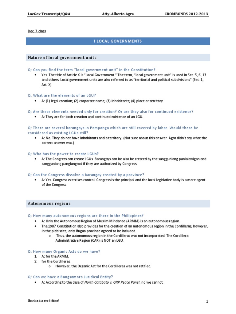 Crombonds LOCGOV Compiled Transcript v2 PDF | PDF | Devolution | Eminent Domain
