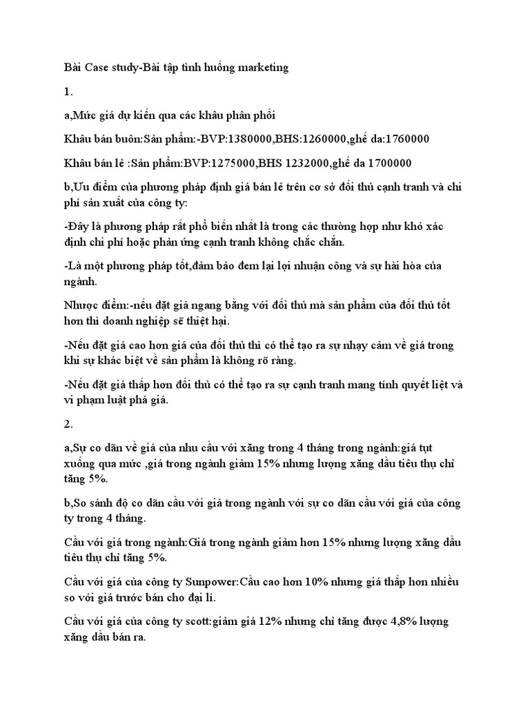 Bài Case Study | PDF