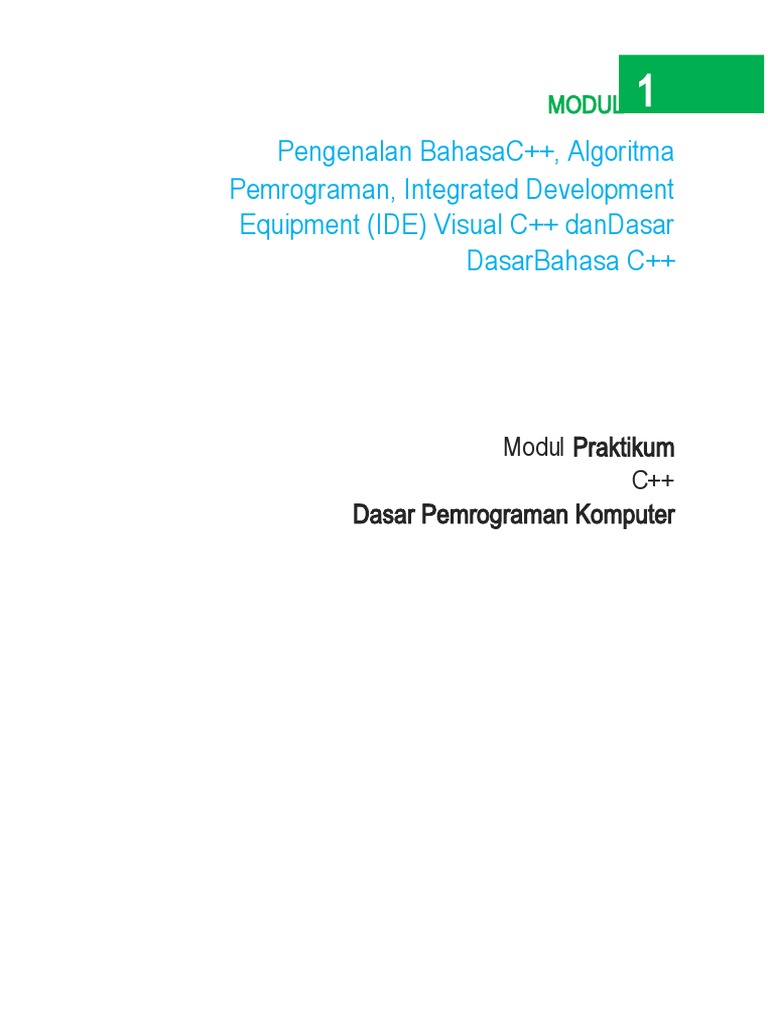 Dasar Pemrograman Modul 1 Pengenalan Pemrograman | PDF | Seni ...