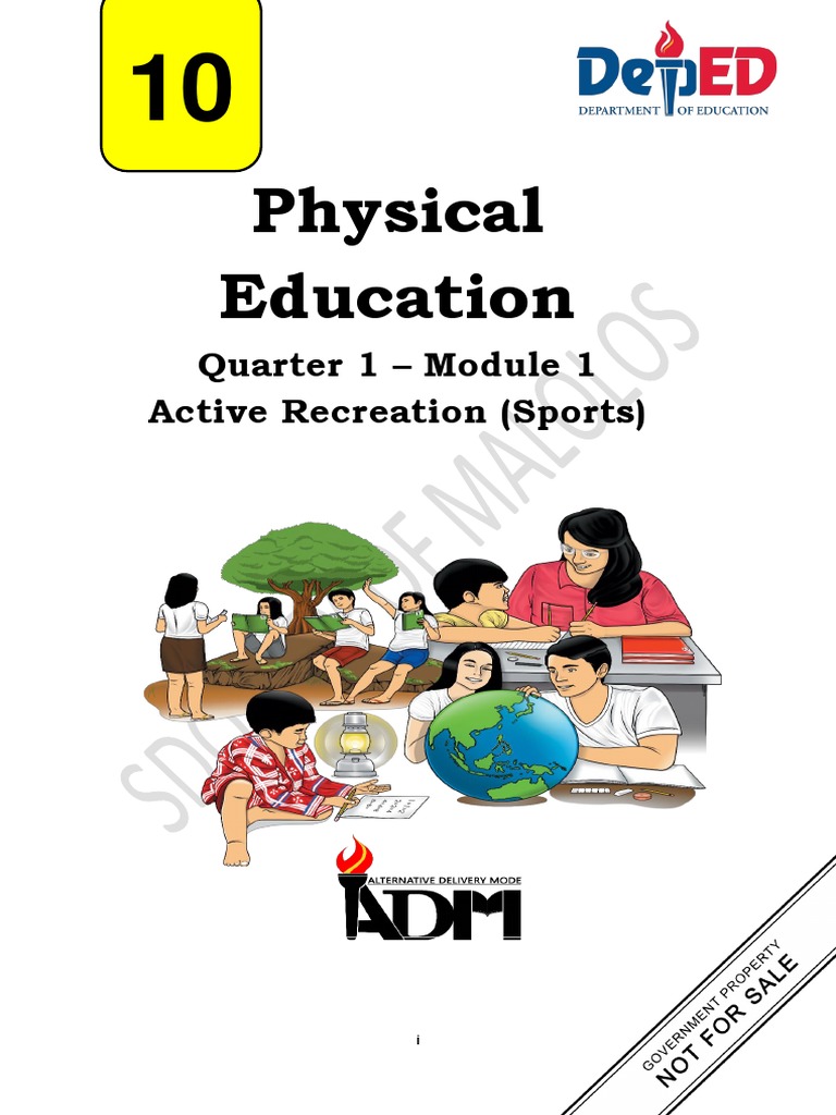 Physical Education: Quarter 1 - Module 1 Active Recreation (Sports ...