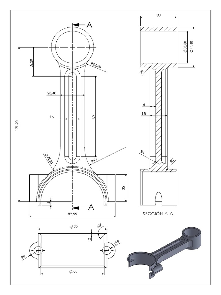 PLANO DE BIELA Cigueñal PDF | PDF