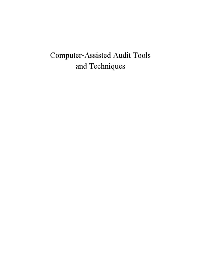 Computer-Assisted Audit Tools | PDF | Audit | Simulation