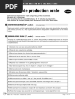 Épreuve Orale DELF A2 : Sujets et Scénarios | PDF