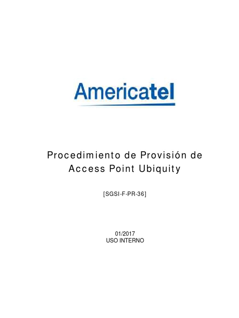Access Point Ubiquity PDF | PDF | Punto de acceso inalámbrico ...
