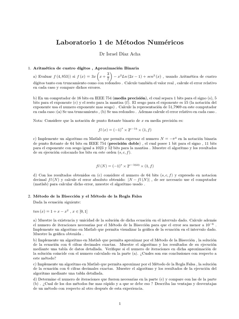 Métodos Numéricos en Matlab | PDF | Algoritmos | Poco