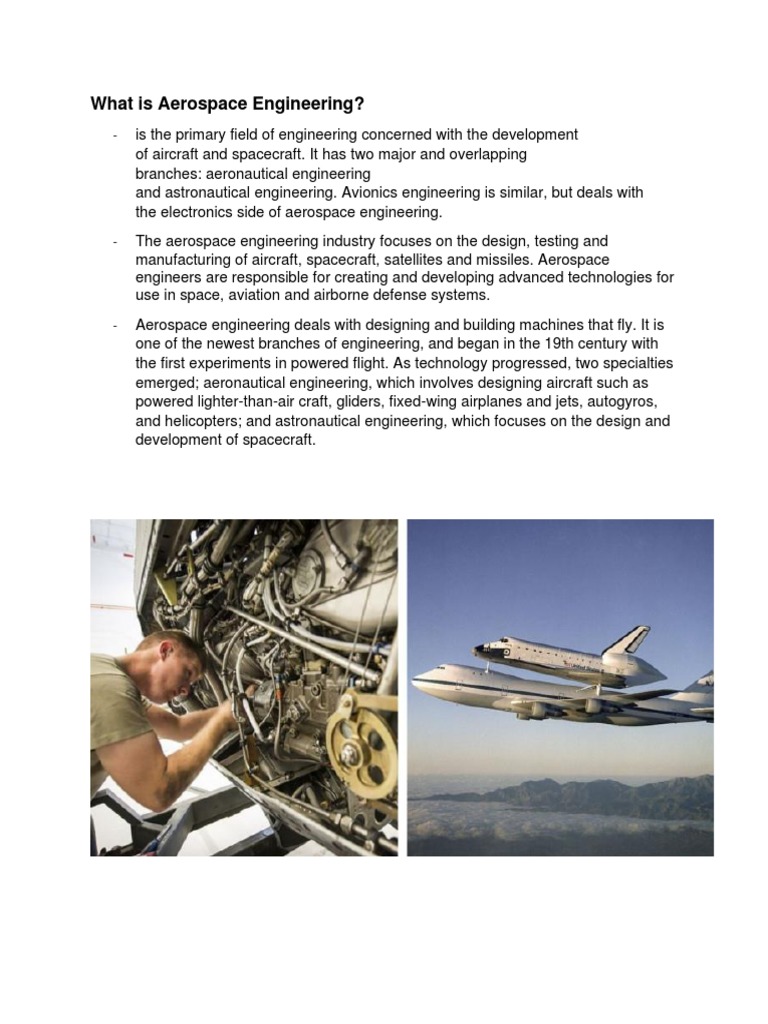 Aerospace Engineering | PDF | Spacecraft Propulsion | Aerospace Engineering