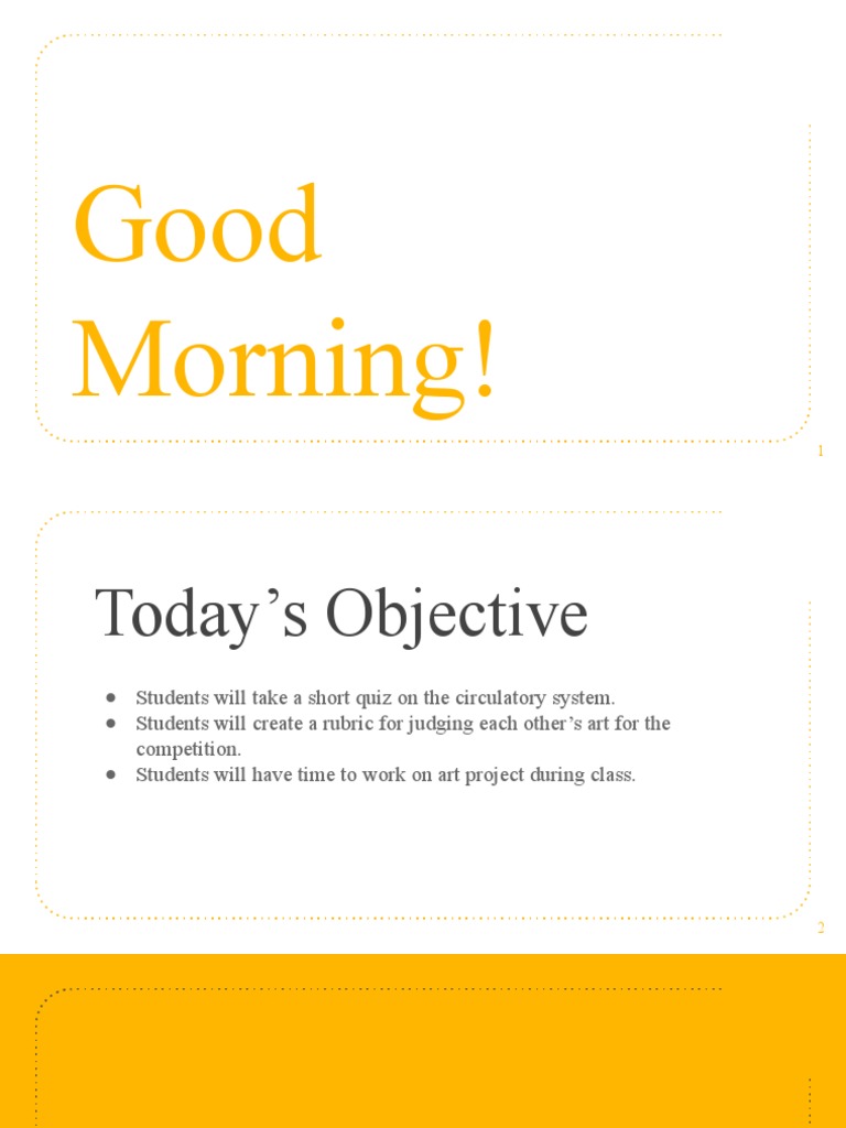 Good Morning! | PDF