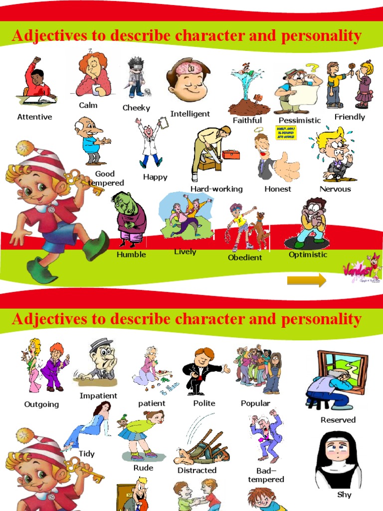 Adjectives To Describe Character and Personality: Attentive Cheeky ...