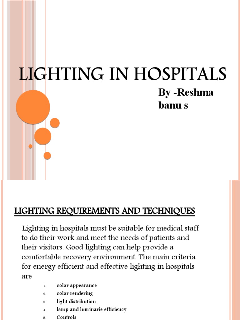 Hospital Lighting Requirements Guide | PDF | Nature | Lighting