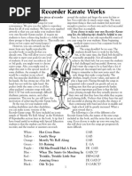 Recorder Karate Song List by Belt Level | PDF