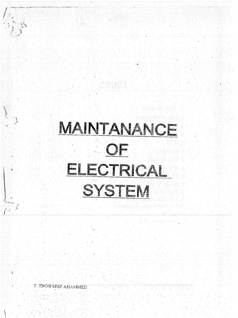 Electrical Maintenance | PDF