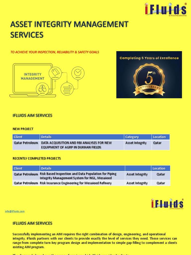 Asset Integrity Management Solutions | PDF | Reliability Engineering