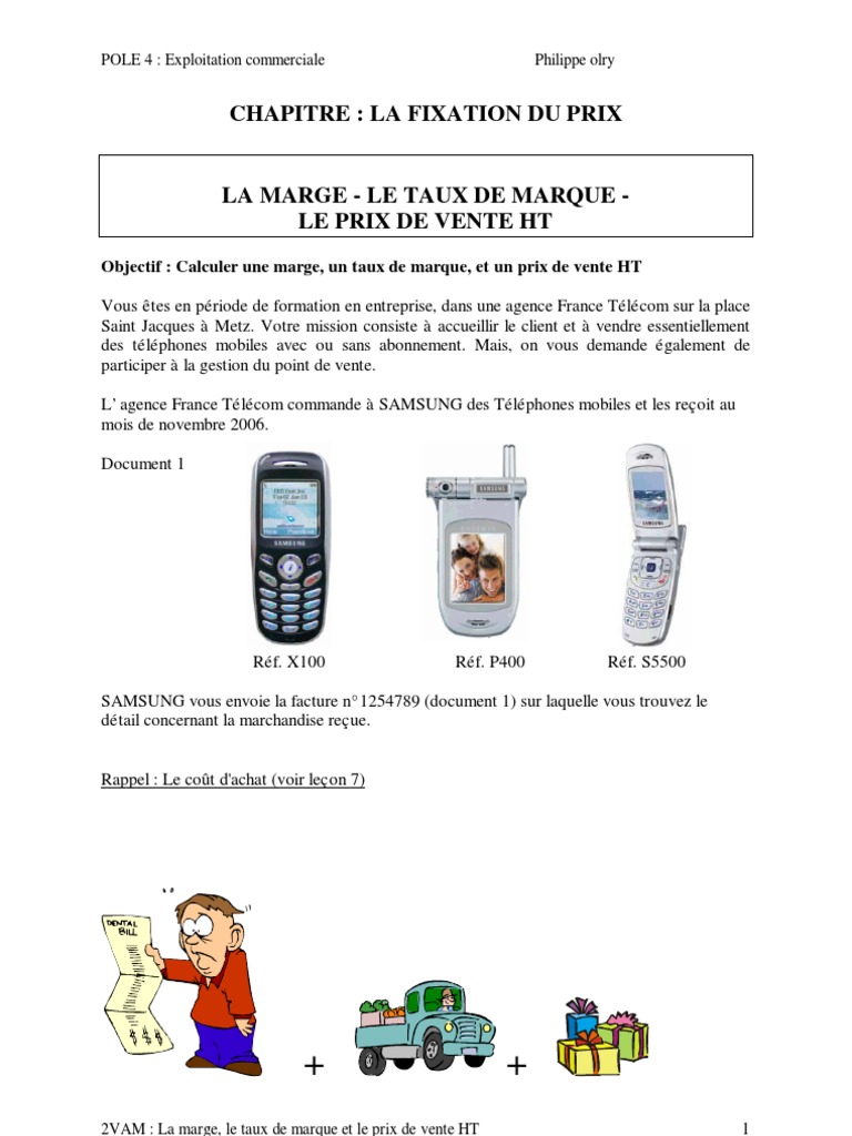Calcul du Taux de Marque et Marge | PDF | Sodles | Facture